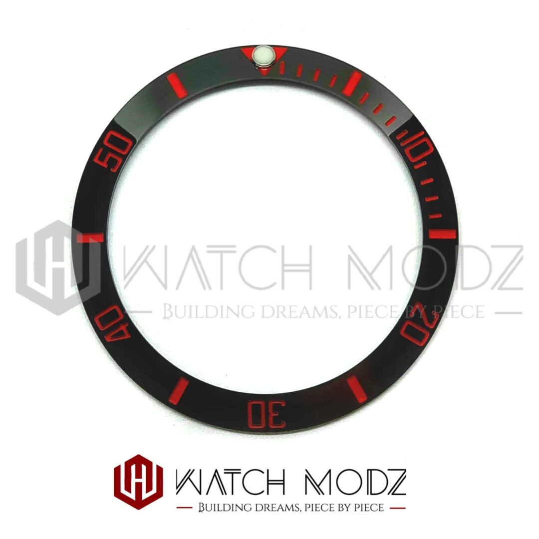 Black Sub Red Numbers Bezel Insert - Seiko SKX Mods - WATCH-MODZ
