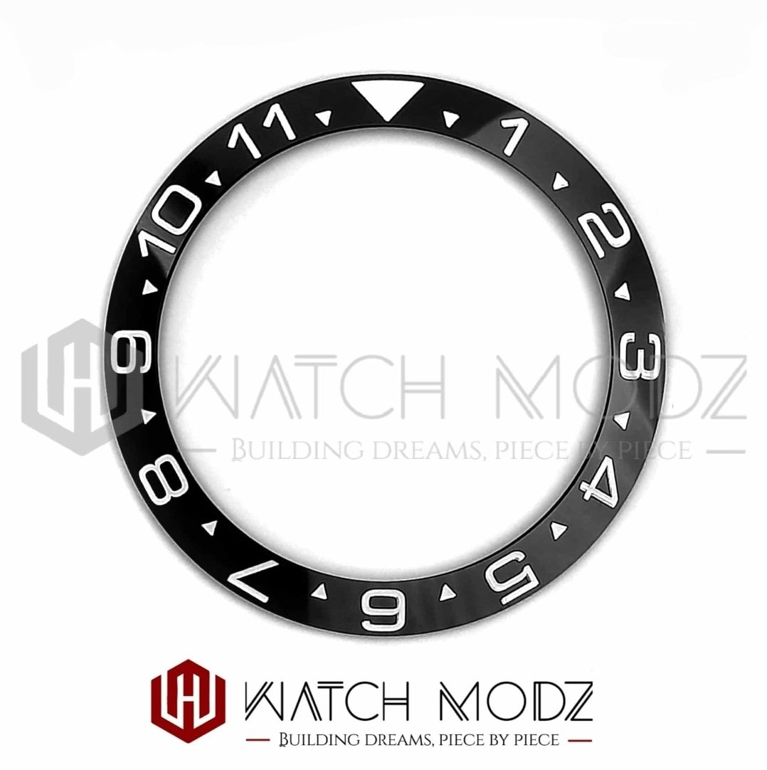 Lumed Black Dual Time Bezel Insert - SKX007 Mods - Watch-Modz