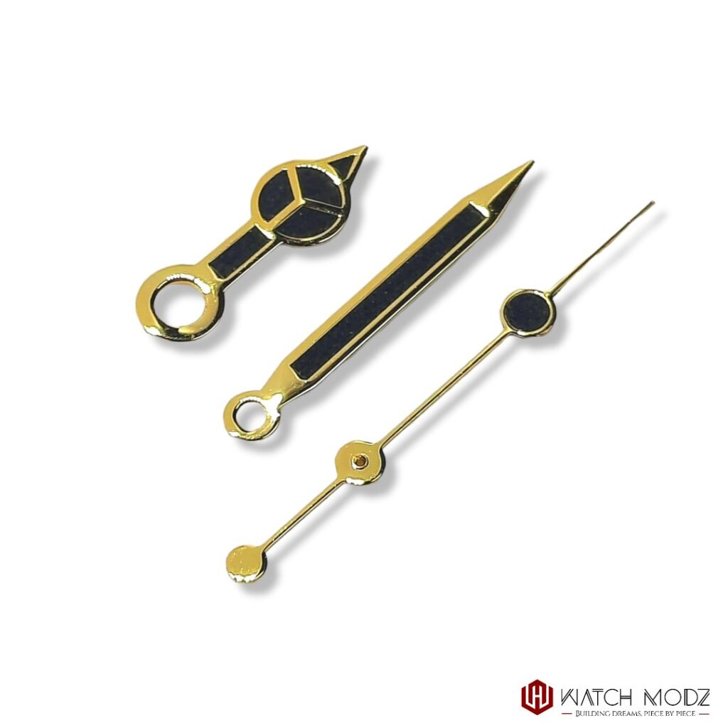 NH35 Hands: Gold Mercedes Black Lume - Watch-Modz