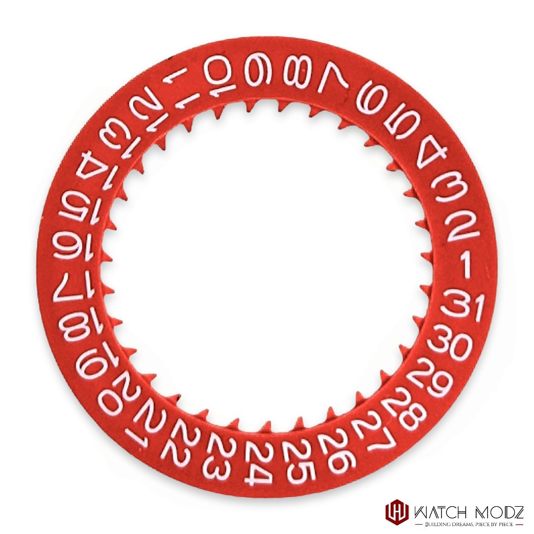 NH35 Date Wheel: Red with White Numbers - Watch-Modz