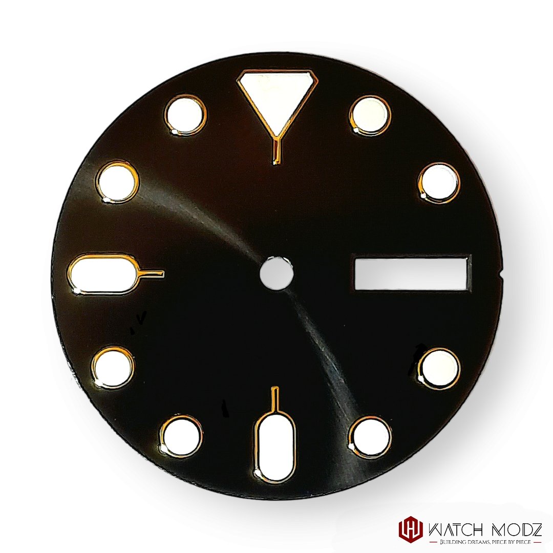 NH36 Dial: Black SKX W/ Gold - WATCH-MODZ