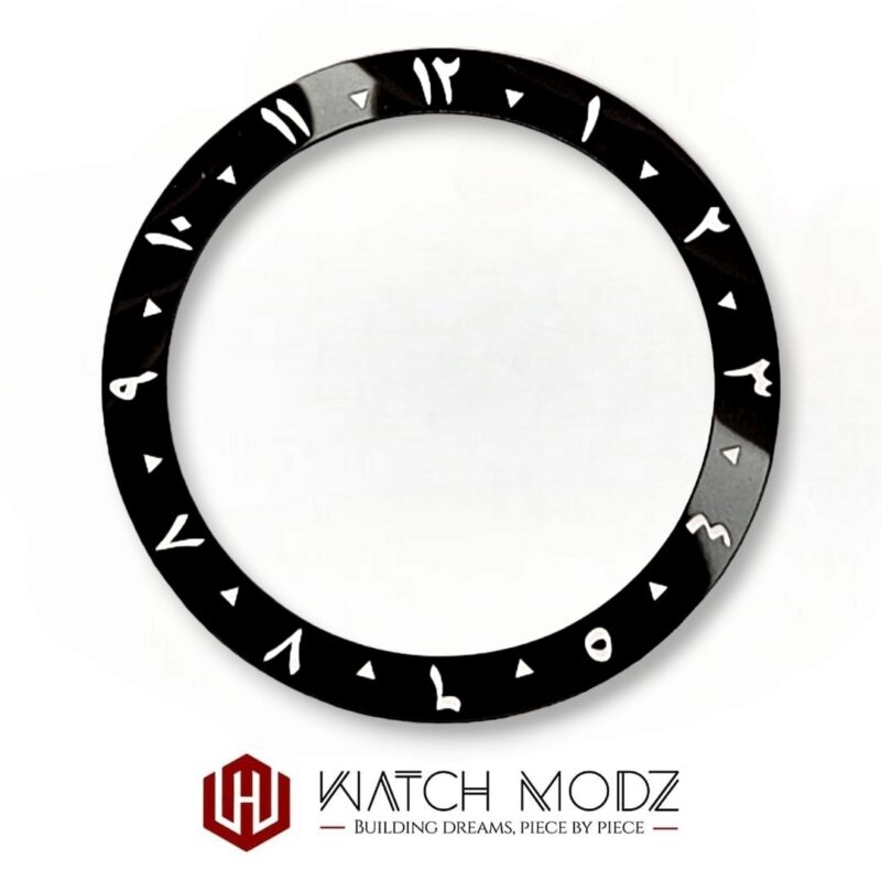 SKX007 Bezel Insert: Black Arabic | Flat - Watch-Modz