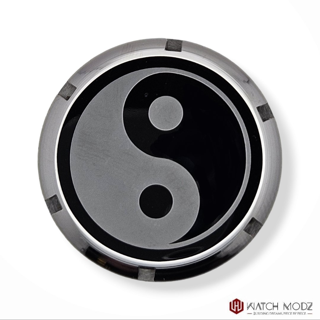 SKX007 Case Back: Silver Ying Yang - Watch-Modz