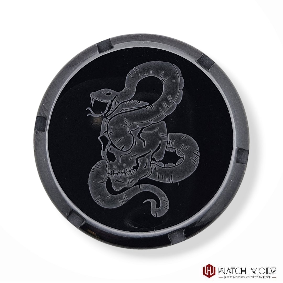 SKX007 Case Back: Black Snake - Watch-Modz